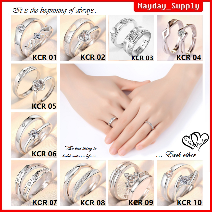 KOREAN STYLE 💍 S925 Elegance Couple Rings 💍 Silver Man & Woman Cincin Perak 🔥 READY STOCK 🔥 ...