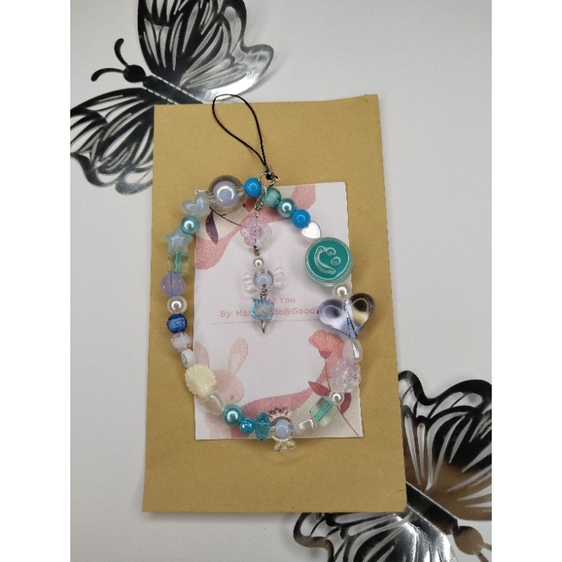 Aesthetic Blue Phone Strap/Keychain | Shopee Malaysia