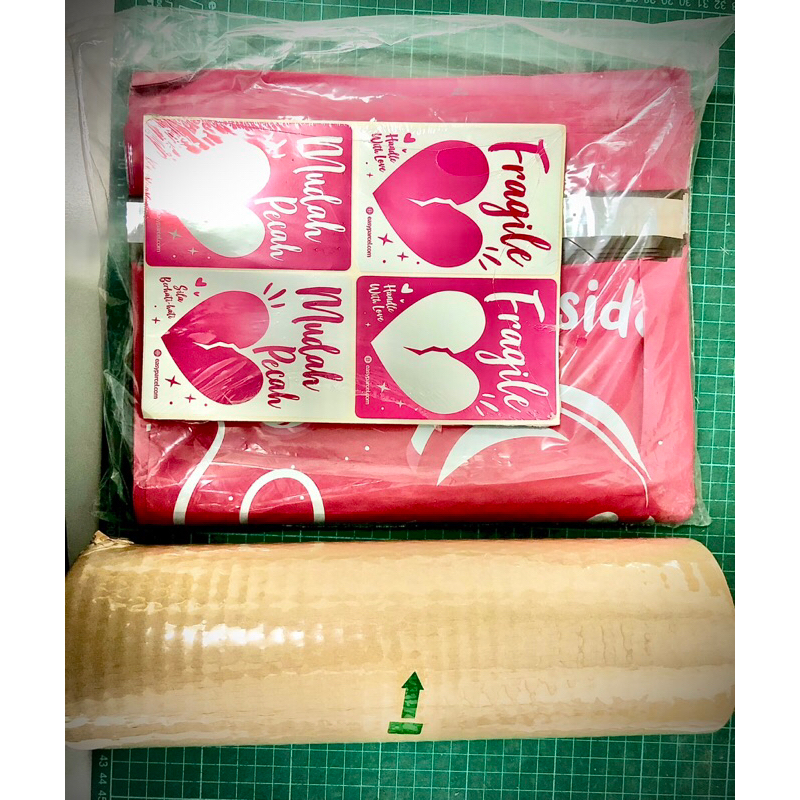 EASY PARCEL Pink Packing Flyer/ Fragile/ Mudah Pecah Sticker/ Brown ...
