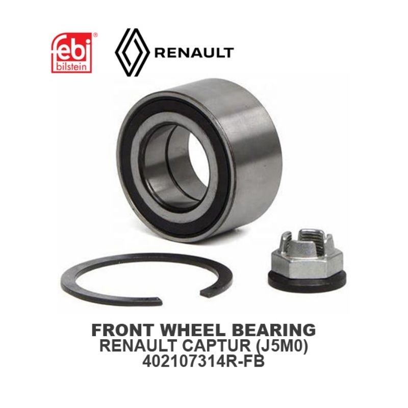Febi Bilstein Renault Captur Front Wheel Bearing [402107314R-FB ...