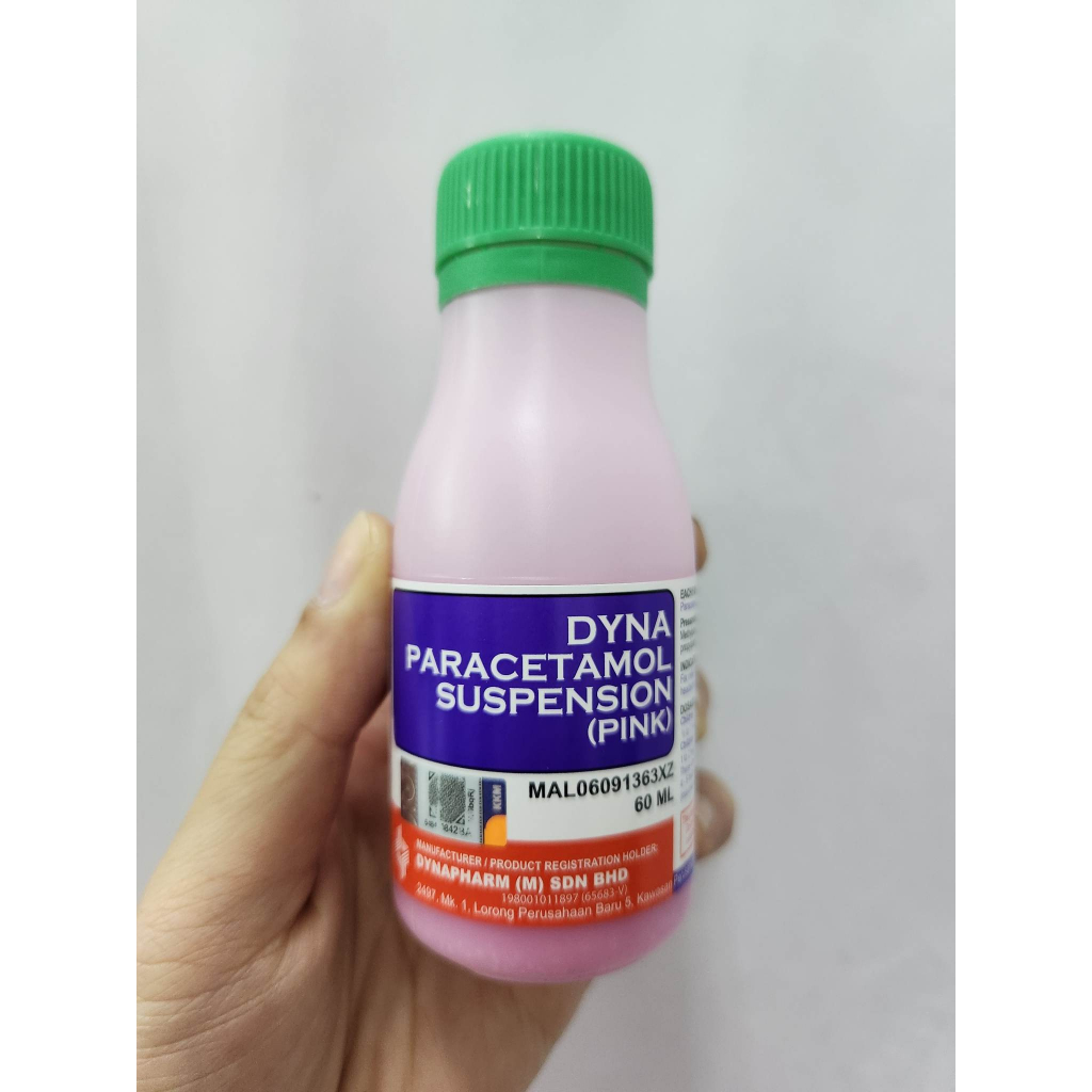(100BOT/CARTON) Dyna Paracetamol Suspension (Pink) 250mg 60ml | Shopee ...