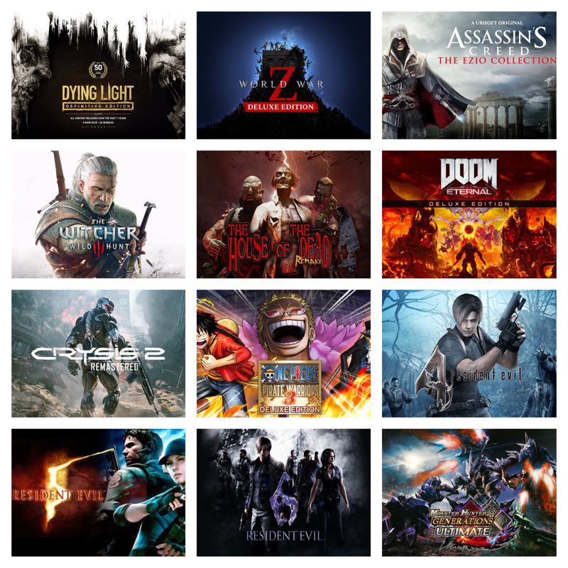(12in1)Nintendo Switch Digital World War Z,Crysis 2 Remastered,The Witcher 3: Wild Hunt,Dying ...