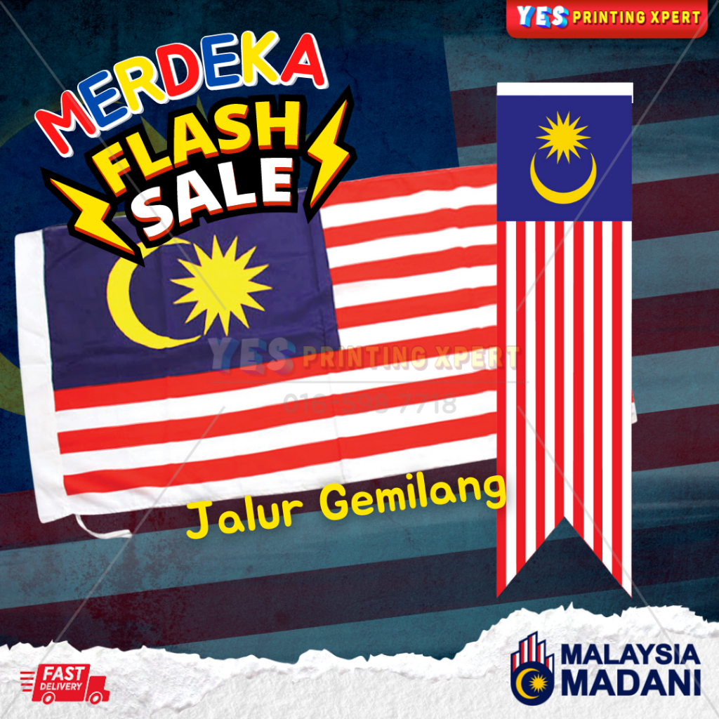 [READY STOCK] - Bendera Jalur Gemilang 3x6 dan 4x2 | Bendera Bunting ...
