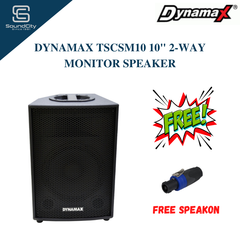 DYNAMAX TSCSM10 10" 2-WAY Professional Monitor Speaker Passive PA ...