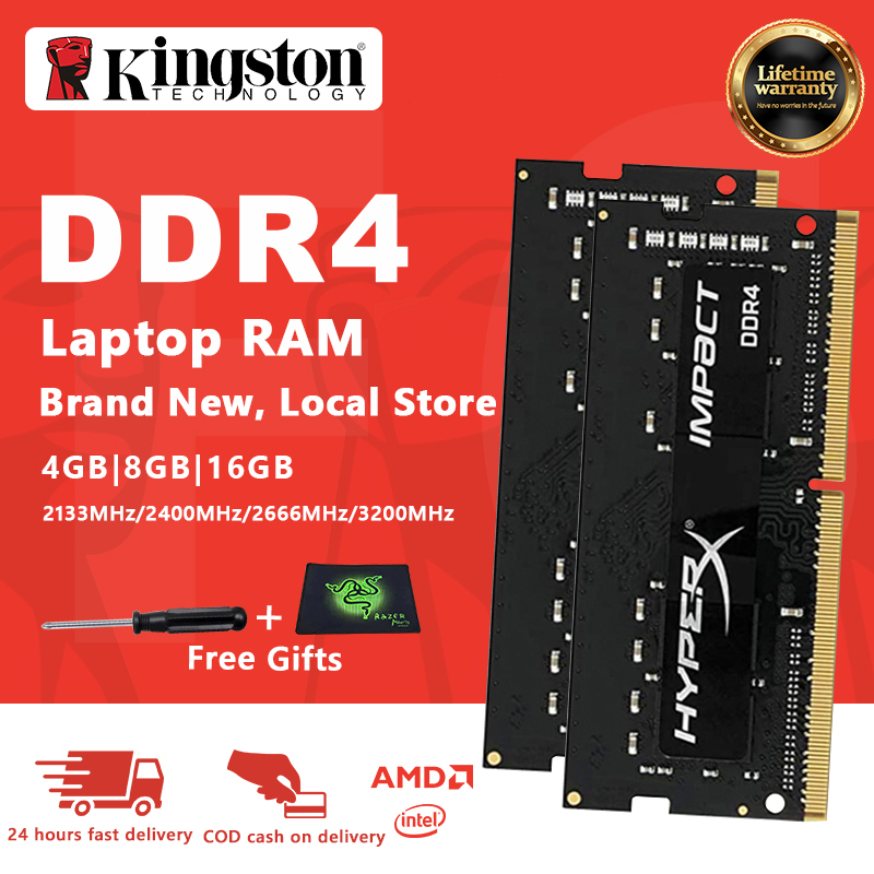 [Local 24H]Kingston HyperX Impact DDR4 Laptop RAM SODIMM 8GB 16GB 4GB 3200MHz 2133MHz 2400MHz 1 ...