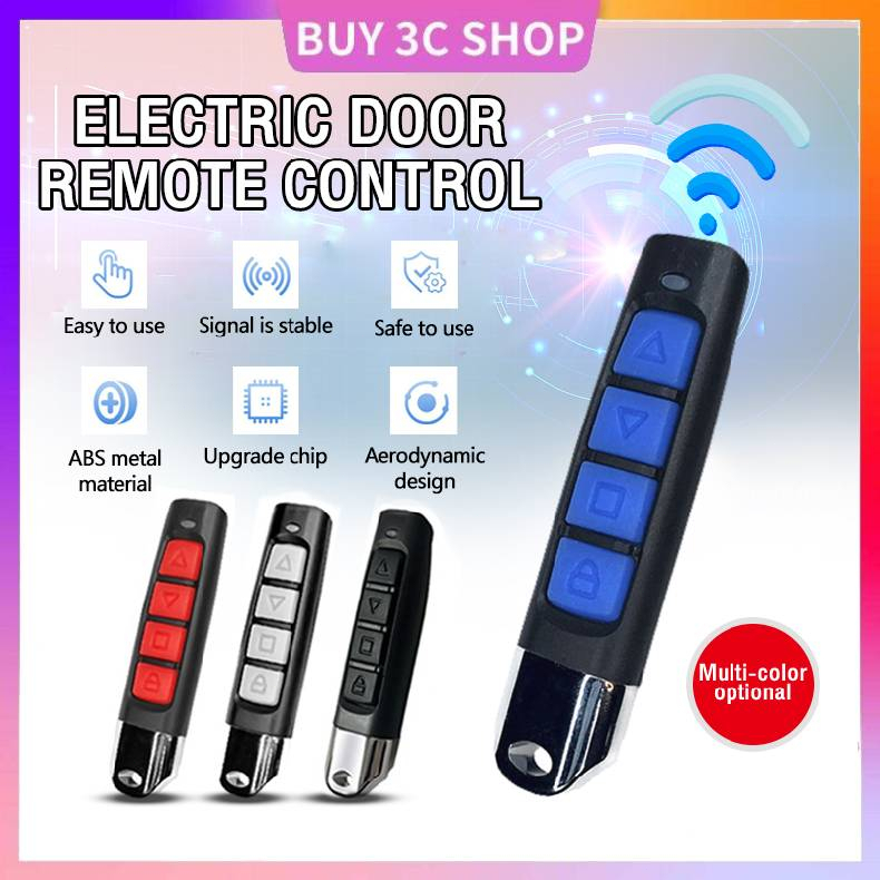 330/433MHZ 4 Buttons Garage Gate Door Remote Key Auto Cloning Remote Control Electric Copy ...