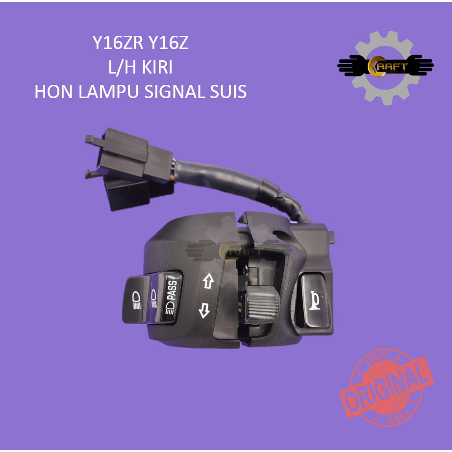 YAMAHA Y16 Y16ZR Y16Z LEFT KIRI HANDLE SWITCH HON SIGNAL LAMPU B5V ...