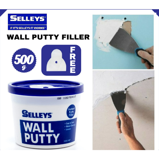 SELLEYS Wall Putty 500g /Putty Filter /Tampal Dinding /Wall Crack Gap ...
