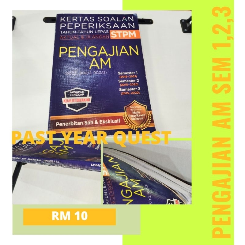 Buku Pengajian Am STPM past year question sem 1 2 3 | Shopee Malaysia