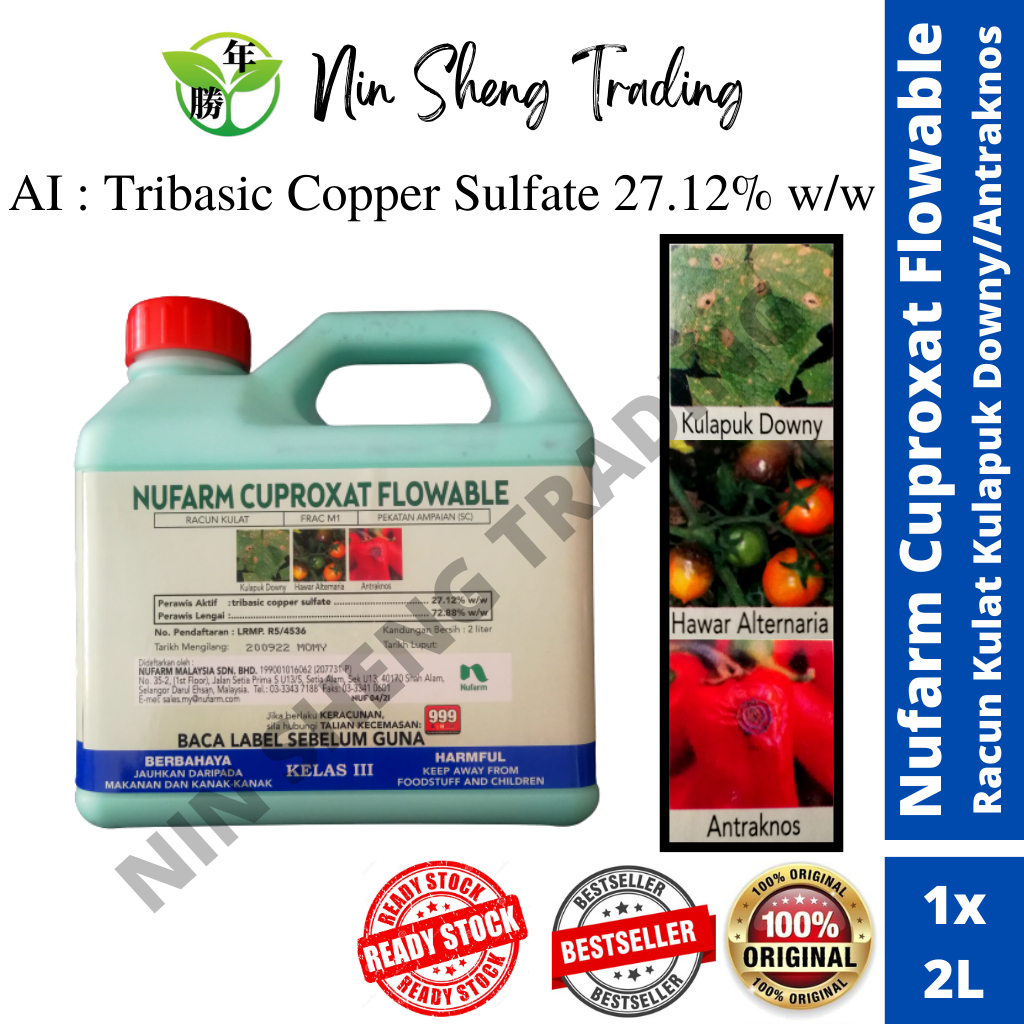 Nufarm Cuproxat Flowable 2L Tribasic Copper Sulfate 27.12%w/w Racun ...