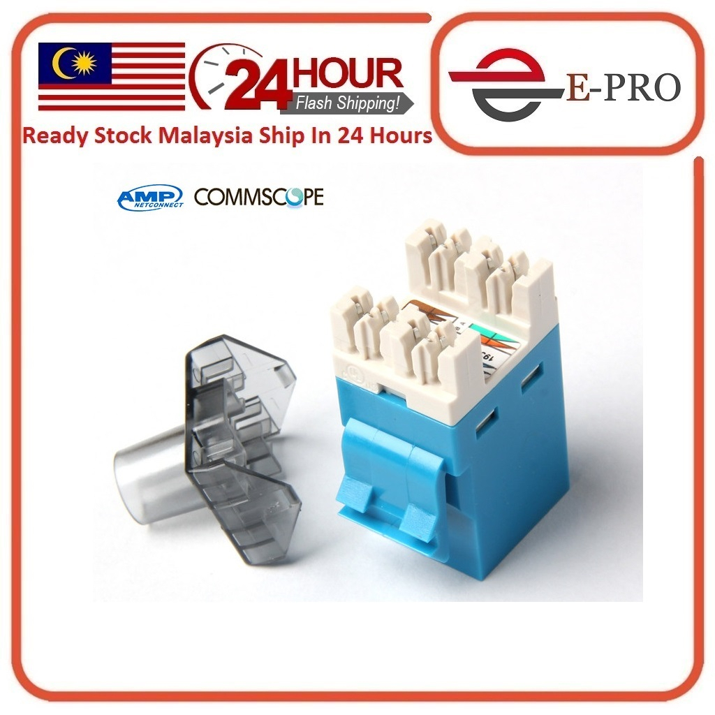 Commscope AMP Cat6 Modular Jack SL-Series RJ45 Commscope AMP Cat6 ...