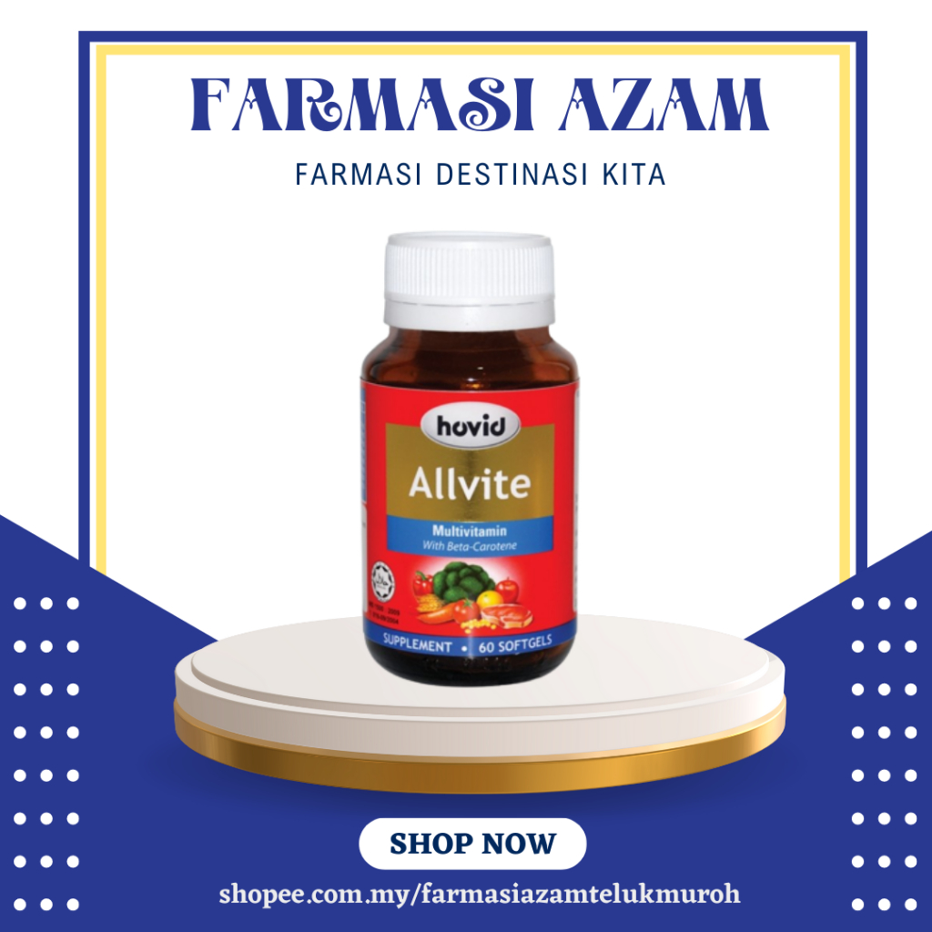 SUPPLEMENT HOVID ALLVITE MULTIVITAMIN WITH BETA-CAROTENE 180'S SOFTGELS ...