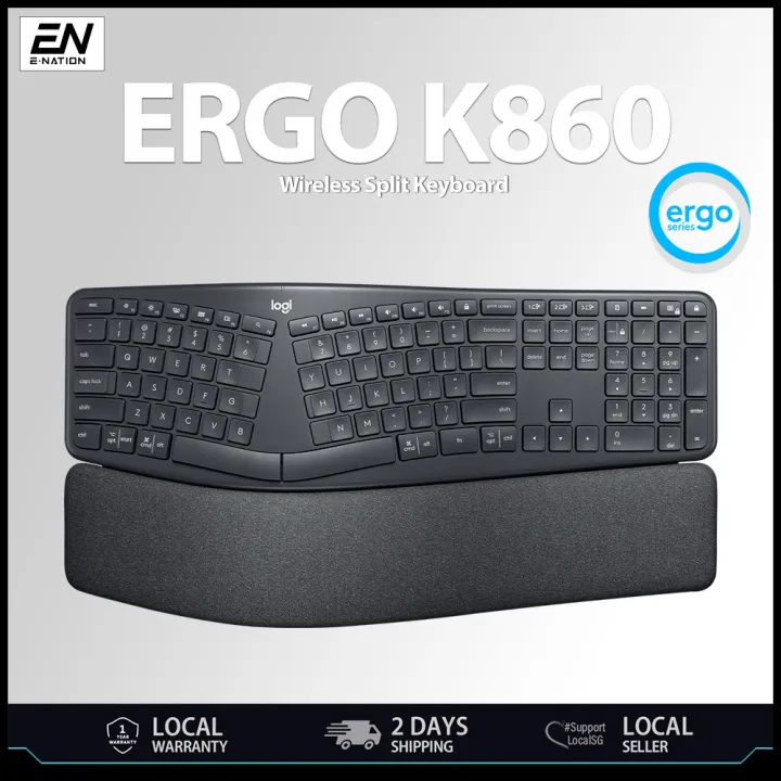 Logitech Ergo K860 Wireless Ergonomic Keyboard With Split Keyboard