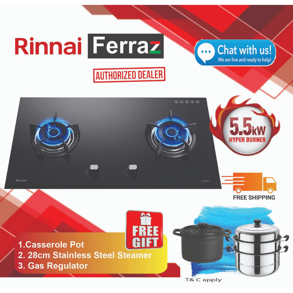 Rinnai RB-92G Gas Hob / Cooking Hob / Gas Stove / Rubine / Midea Hob ...