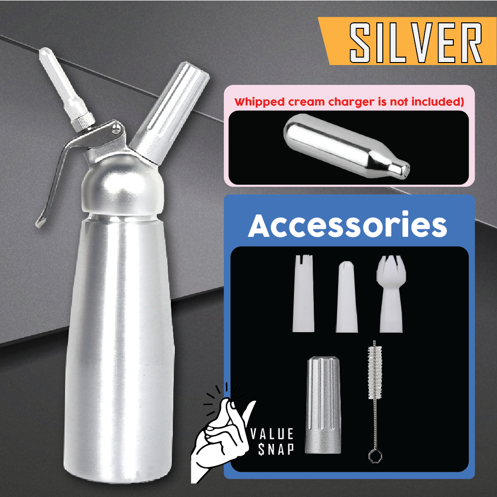 Whipped Cream Dispenser Kitchen Whipper Cream Foaming Gun With 3 ...
