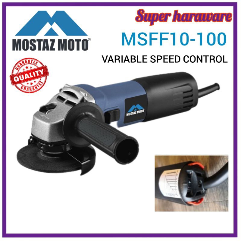 MOSTAZ MOTO4" VARIABLE SPEED ANGLE GRINDER/angle grinder/grinder/mesin ...