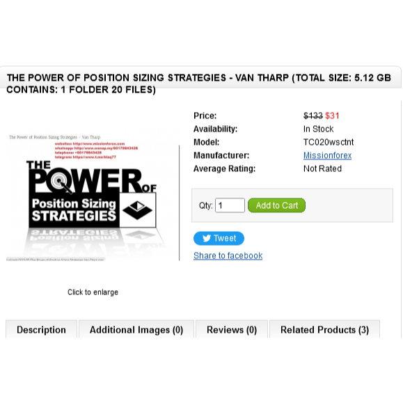 The Power of Position Sizing Strategies - Van Tharp (Total size: 5.12 ...