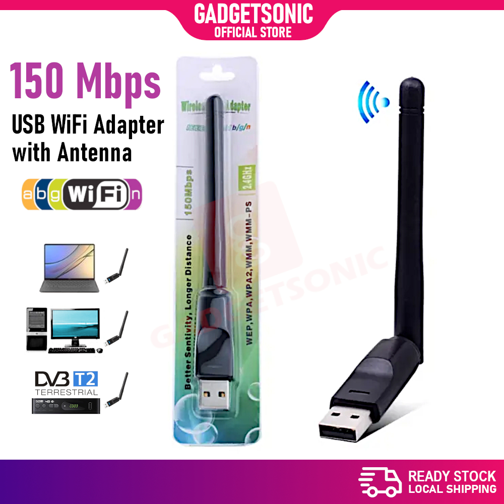 Penyesuai USB WiFi 150Mbps 2.4GHz Dongle Tanpa Wayar Wireless Adapter ...