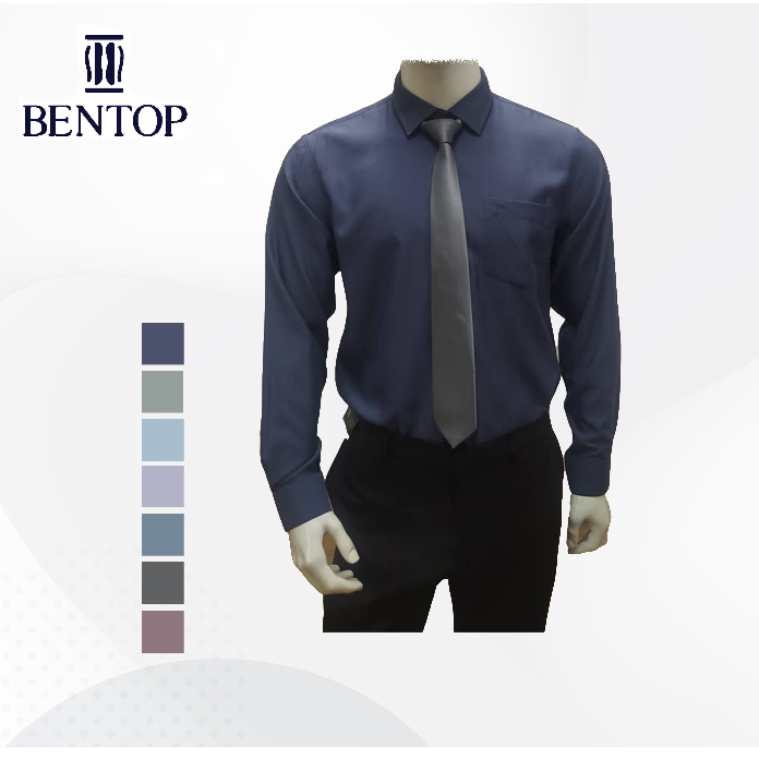 BENTOP Slim Fit Long Sleeve Shirt | Shopee Malaysia