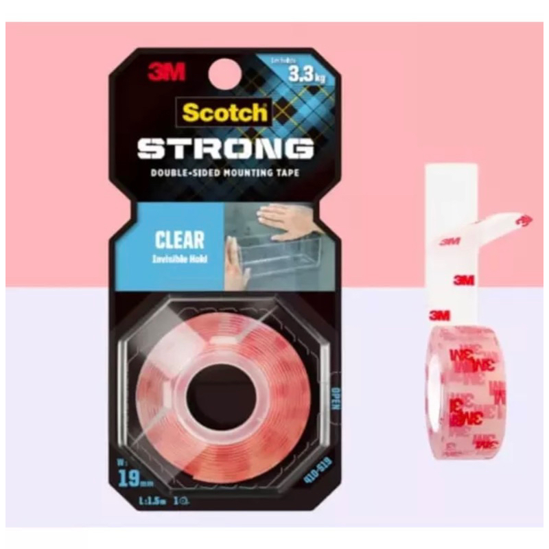 3m CLEAR STRONG DOUBLE TAPE 3M ORIGINAL DOUBLETAPE 3M | Shopee Malaysia