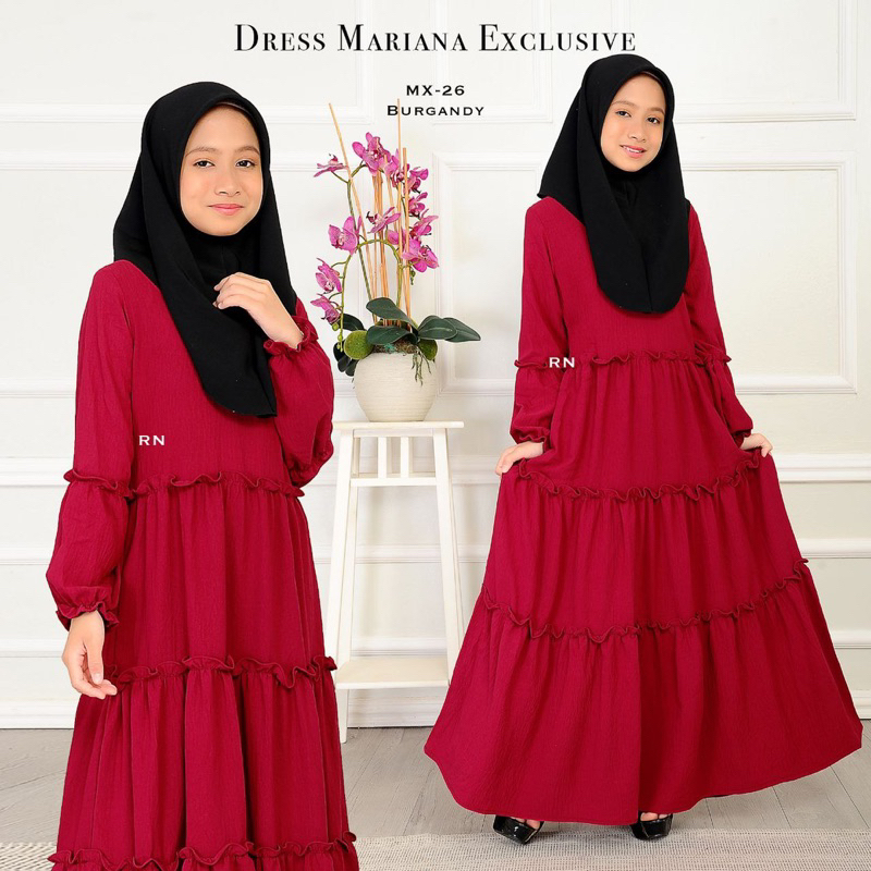 CLEARANCE Dress Kids Gaun Labuh Kembang Budak Perempuan Jubah Hitam ...