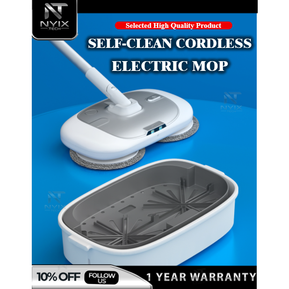 [SELF WASH] Wireless Electric Mop Cordless Automatic Rechargeable Floor ...
