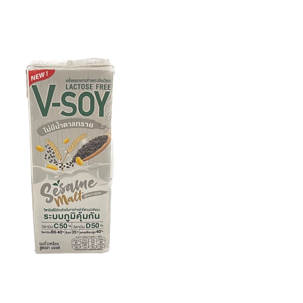 V-Soy Sesame Malt Lactose Free Soy Milk 180ml V-Soy 芝麻麦芽无乳糖豆浆 180ml ...