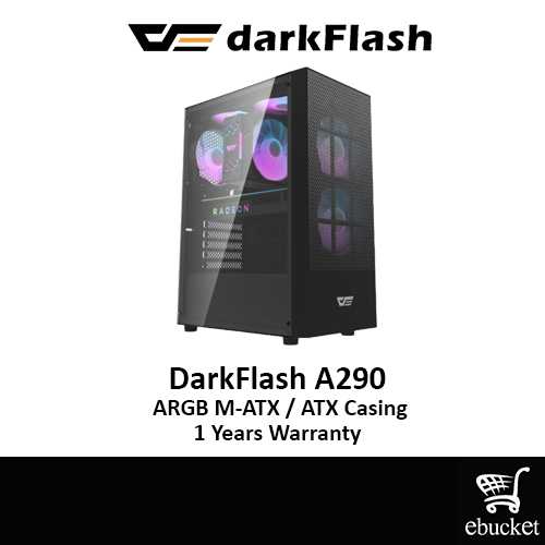 Aigo DarkFlash A290 ARGB M-ATX / ATX Casing | Shopee Malaysia