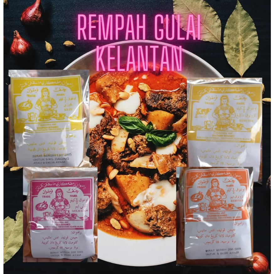ORIGINAL KILANG Rempah Masakan Kakah Gulai Cap Orang Memasak Tradisi ...