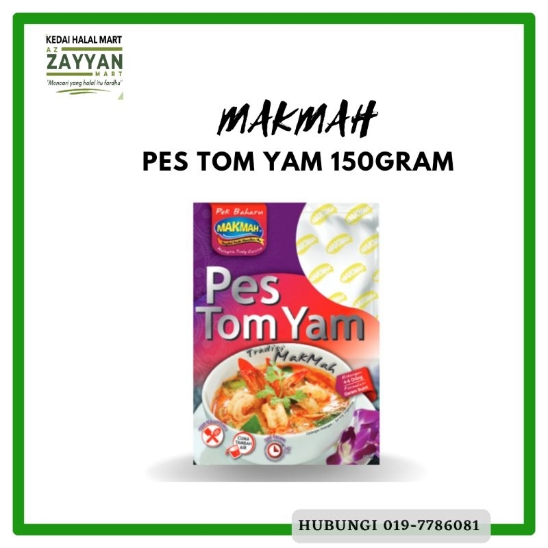 Makmah, Pes Tom Yam 150g /Mak Mah -Jenama Islam | Shopee Malaysia