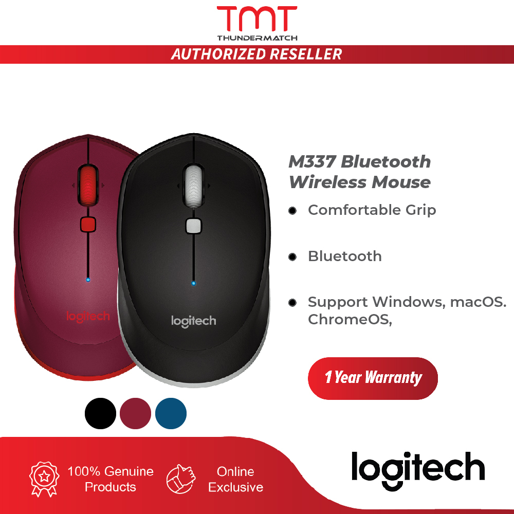 Logitech M337 Universal Bluetooth Mouse | M720 Triathlon Multi-device ...