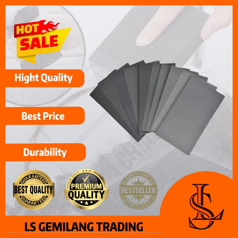 LS GEMILANG (1pcs) MT SAND PAPER MT Abrasive Sand Paper WaterProof Wet ...