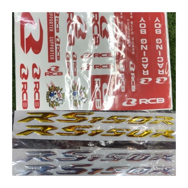 RS150 STICKER EMBLEM LOGO SET & RACING BOY STICKER RCB STICKER& IPONE ...