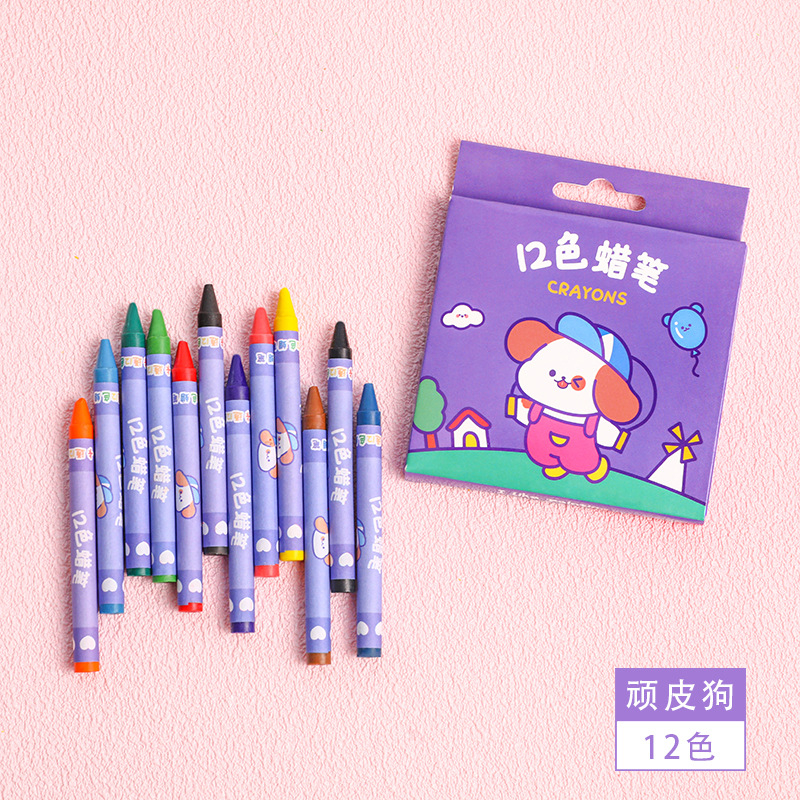 Crayon Set Kid Art Crayons 8pcs Colors Cartoon Krayon Warna Box ...