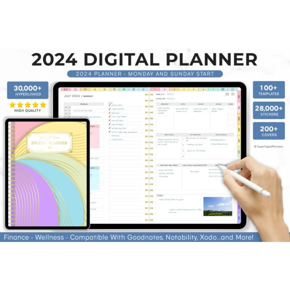 Digital Planner 2024 | Planner Template Bundle | | Shopee Malaysia