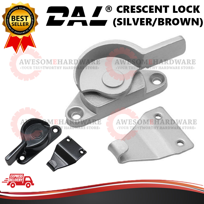 (LEFT, RIGHT) DAL 350 ALUMINIUM CRESCENT LOCK SLIDING WINDOW LOCK MINI ...