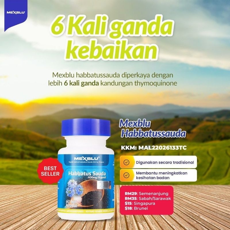 MEXBLU Habbatus Sauda (60 biji kapsul) | Shopee Malaysia