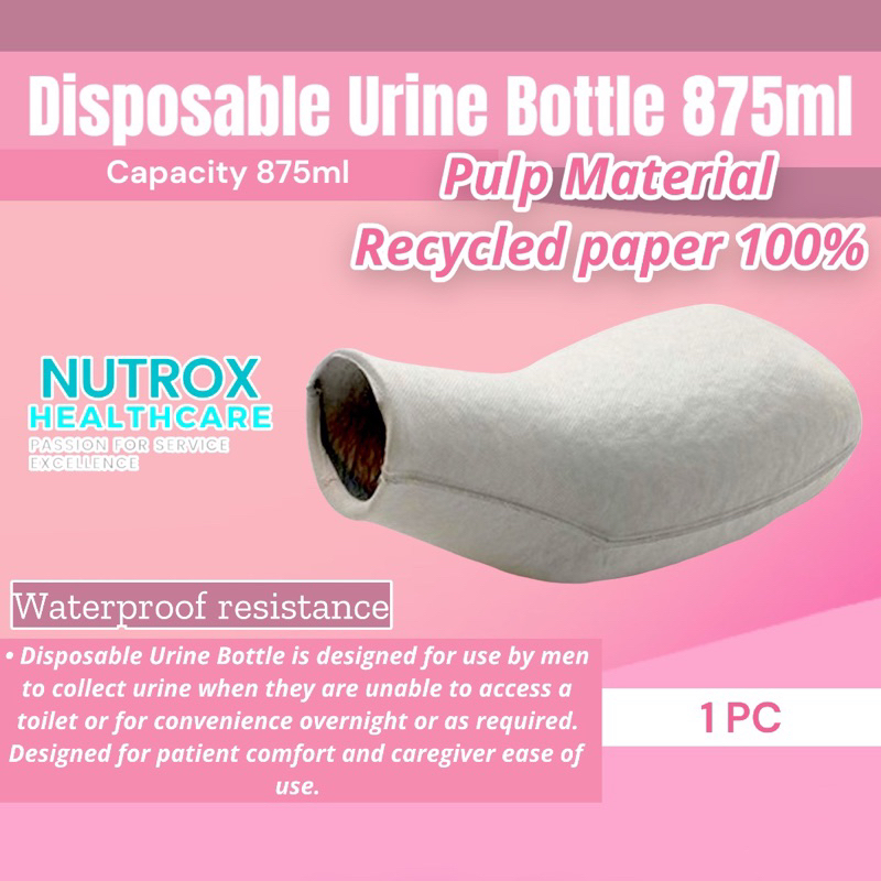 Disposable Male Urinal Bottles Round 875ml, Suitable for general ...