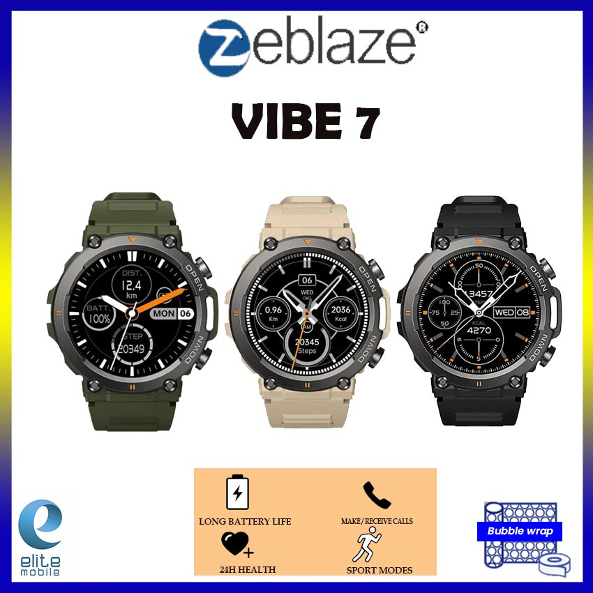Zeblaze Vibe 7 Rugged and Fearless Smartwatch 1.39" 100+ Built-in ...