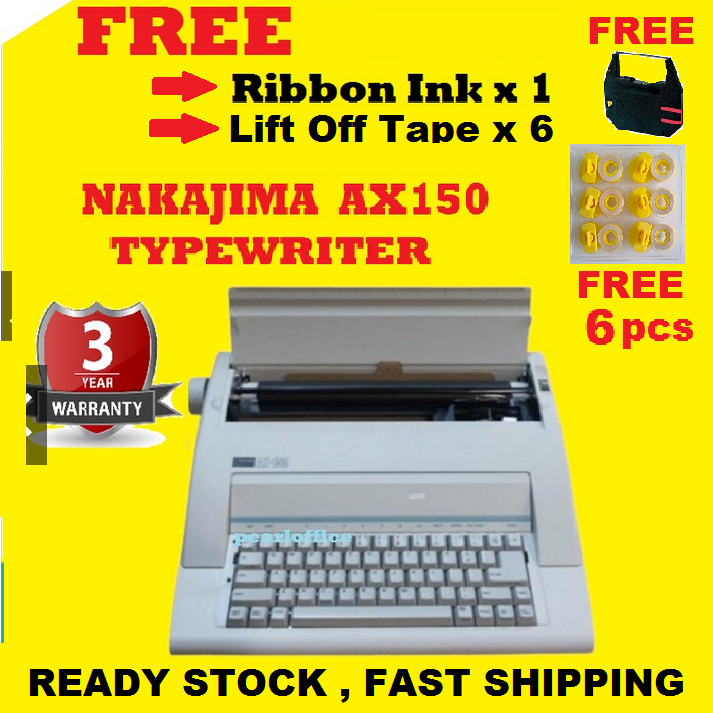 NAKAJIMA ELECTRONIC TYPEWRITER MACHINE AX-150 ( 3 YEARS WARRANTY ...