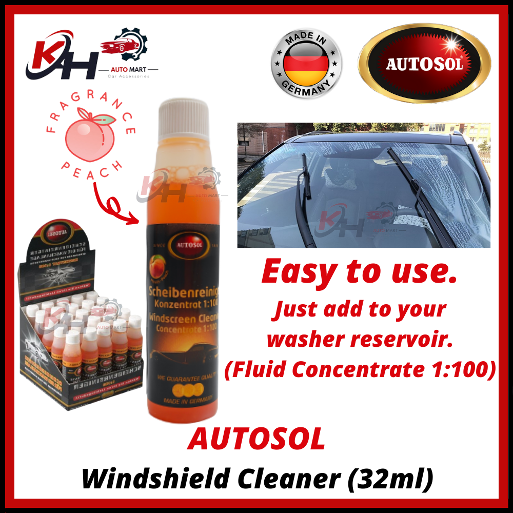 (GERMANY) Autosol Car Windscreen Cleaner 32ml olution Wiper Washer tank ...