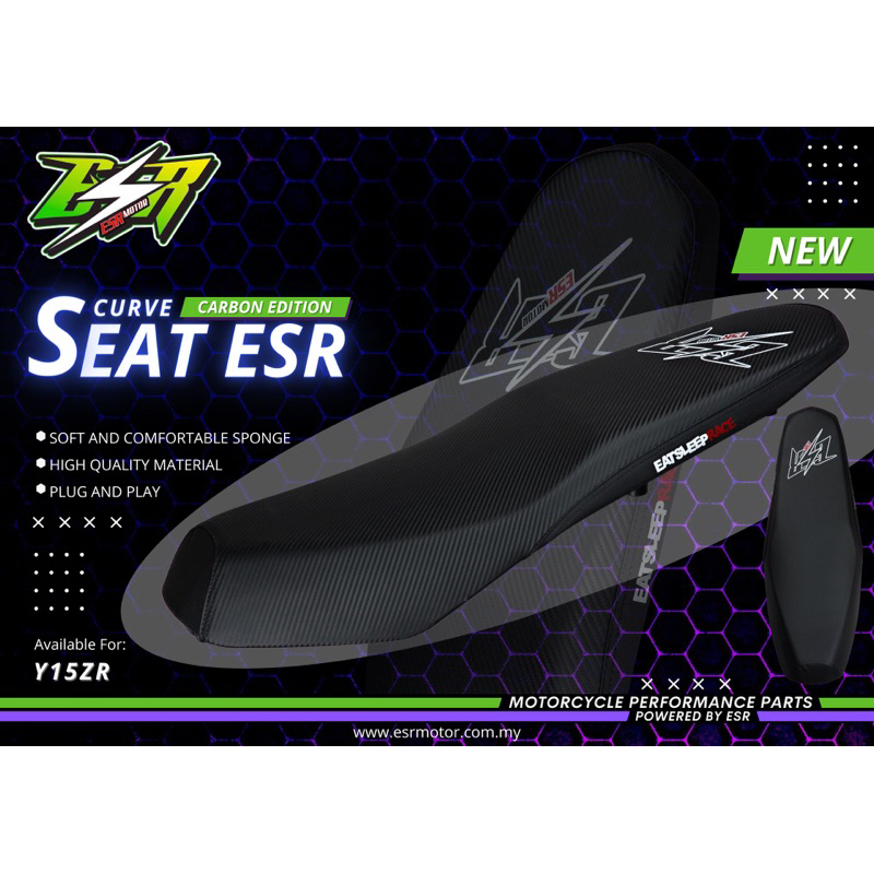 Y15ZR Y16ZR LC 135 RS 150 LAGENDA EX5 ESR MOTOR CARBON SEAT | Shopee Malaysia