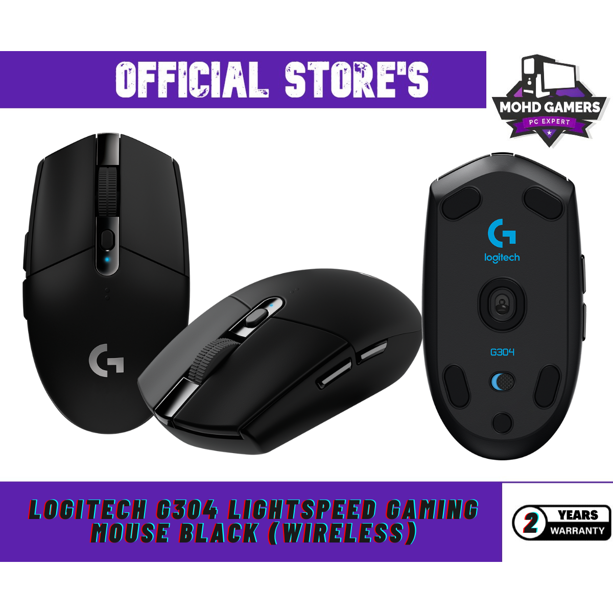 LOGITECH G304 LIGHTspeed GAMING MOUSE BLACK (WIRELESS) | Shopee Malaysia