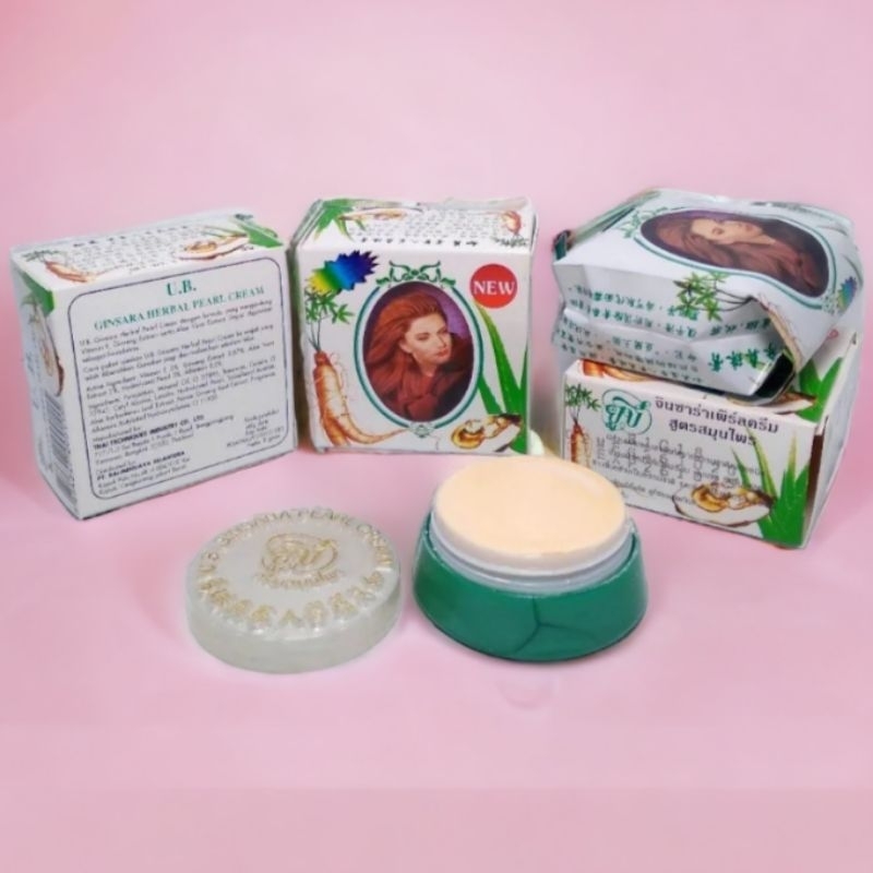 UB / U.B. GINSENG GINSARA HERBAL PEARL CREAM UV WHITENING 5 GRAM BPOM ...
