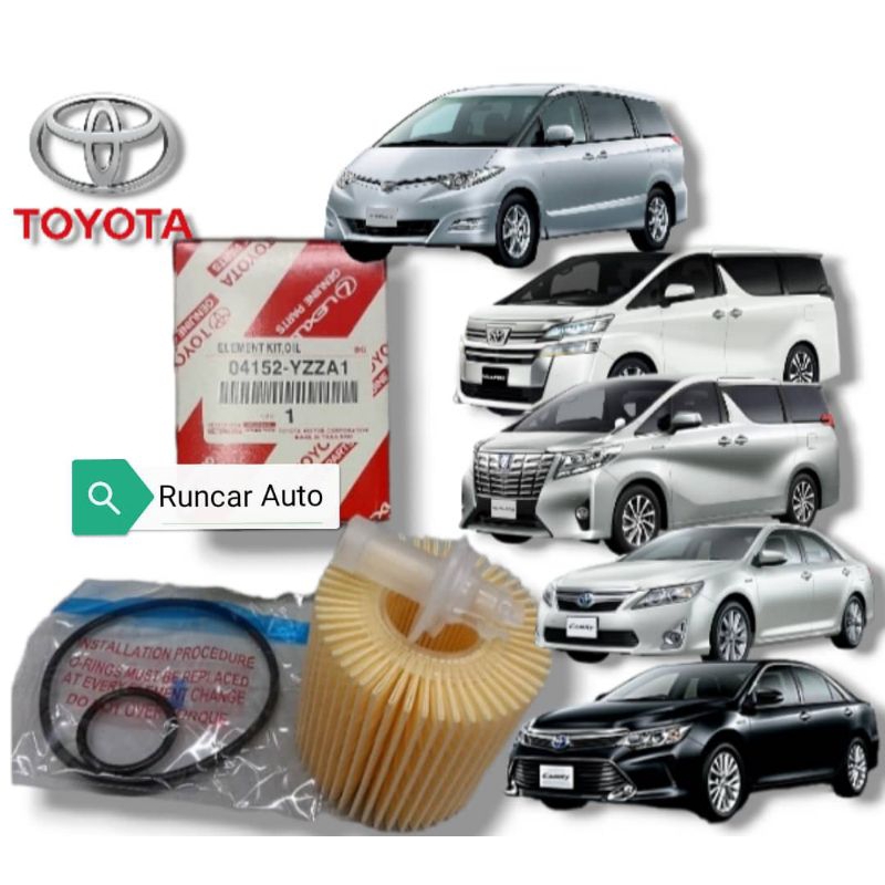 Toyota oil filter 04152-yzza1 camry hybrid/vellfire/alphard/estima 3 ...