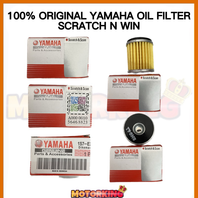 100% ORIGINAL YAMAHA OIL FILTER Y15 LC135 YAMAHA SCRATCH N WIN QR CODE ...