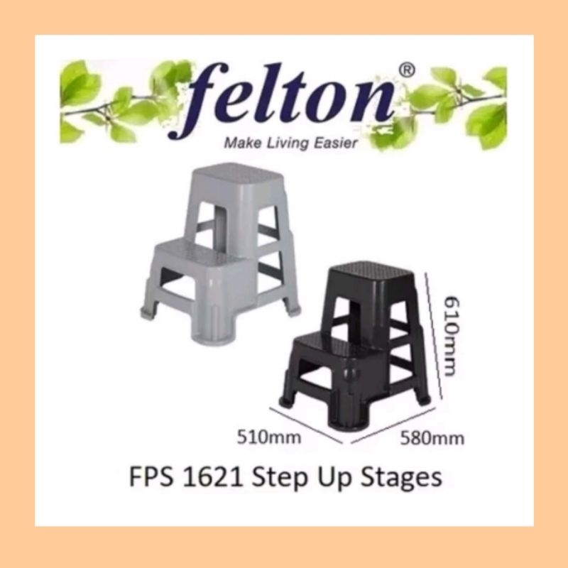 [Ready Stock] HICOOK Felton FPS1621 Plastic Step Up Stool Ladder Stages Tangga Plastik | Shopee ...