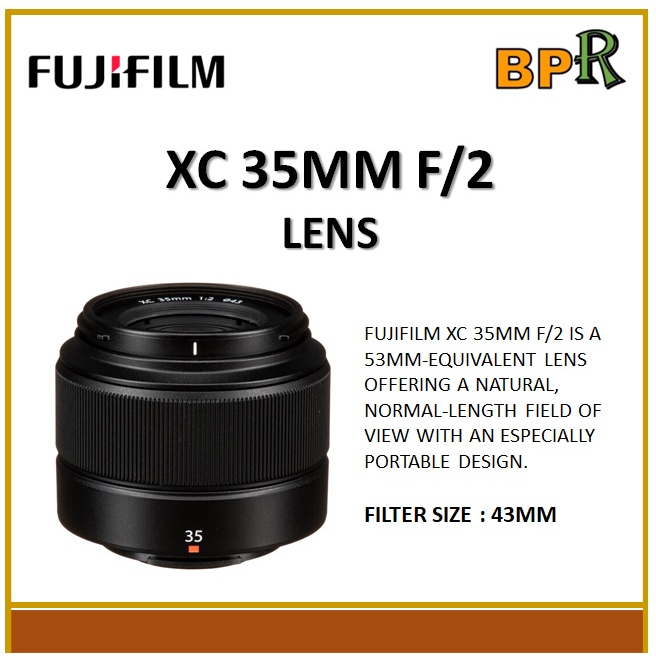 Fujifilm XC 35mm F2 F/2 Lens - FU352 For Fujifilm XT3 XT4 XT20 XT30 XT30 II XT200 XT100 XA7 XA5 ...