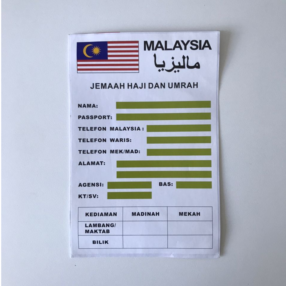 KL Stock Sticker Beg Besar Bagasi Haji Umrah Saiz A4/A5/A6 | Shopee ...