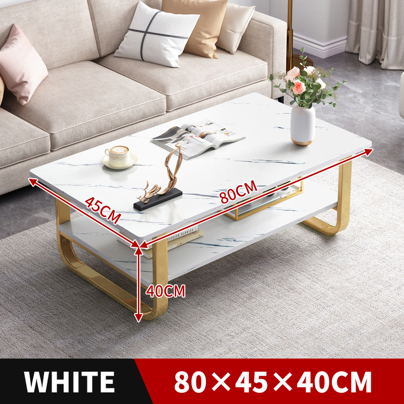 Square Marble Pattern Dining Coffee Table Sofa Corner Table Book ...